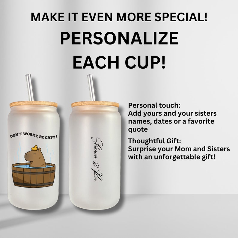 Personalized Capybara Lovers Cute Mug | Don't Worry Be Capy | Funny Pun ...