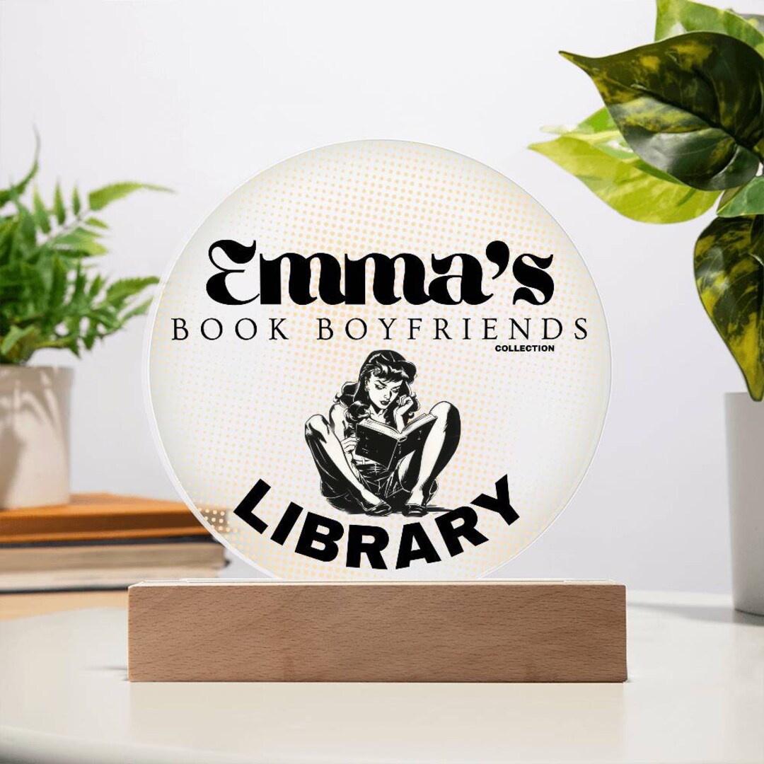 Collecting Book Boyfriends Name Library Sign Bookshelf Sign Acrylic ...