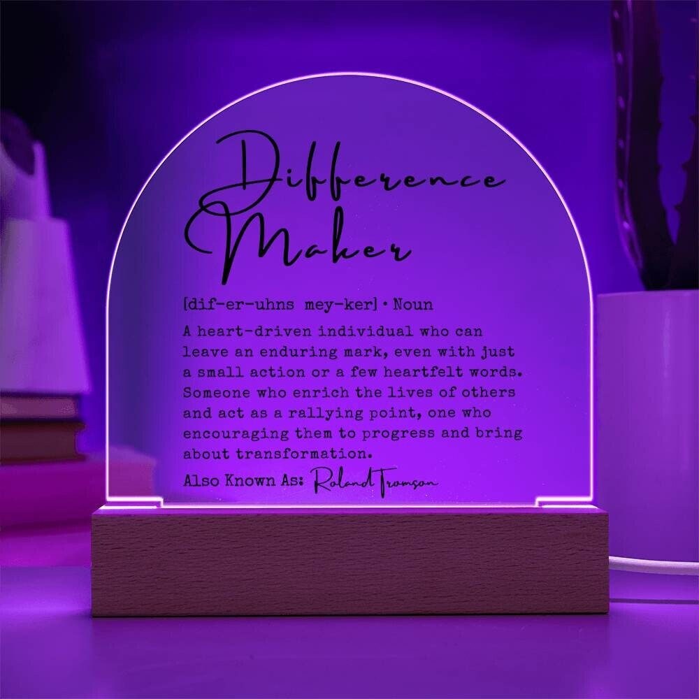 Difference Maker Personalized Boho Sign A Thoughtful Gift for - Etsy