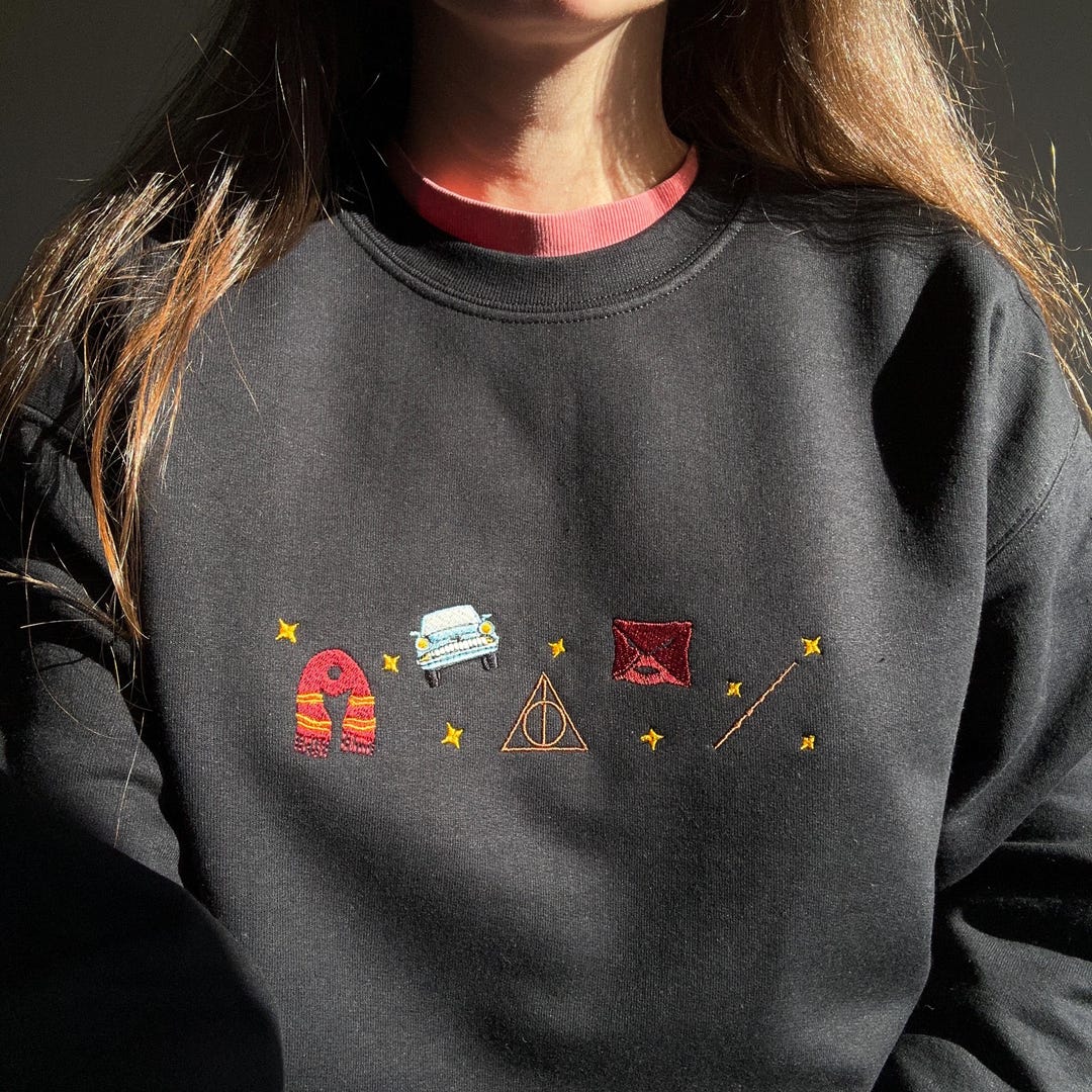 Embroidered Sweatshirt Wizard, Fantasy Sweatshirt, Magic Sweatshirt ...