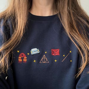 Embroidered Sweatshirt Wizard, Fantasy Sweatshirt, Magic Sweatshirt ...