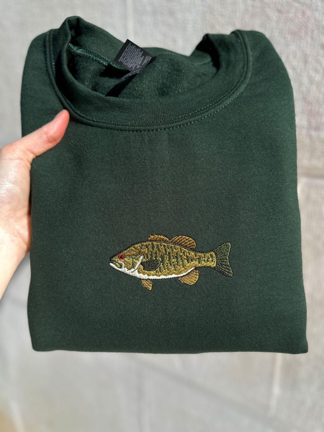 Smallmouth Bass Fish Sweater, Fishing Sweatshirt, Fish Hoodie, Fishing ...