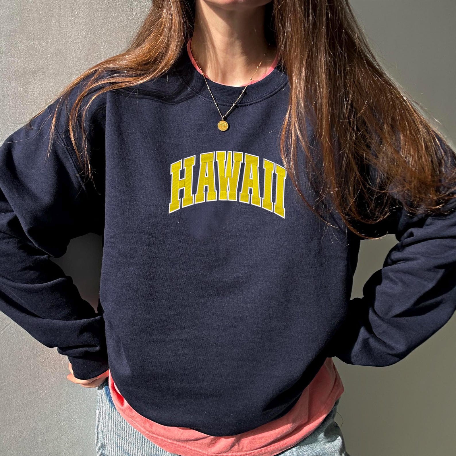 Custom College Sweatshirt, Personalized Varsity Crewneck, Embroidered ...