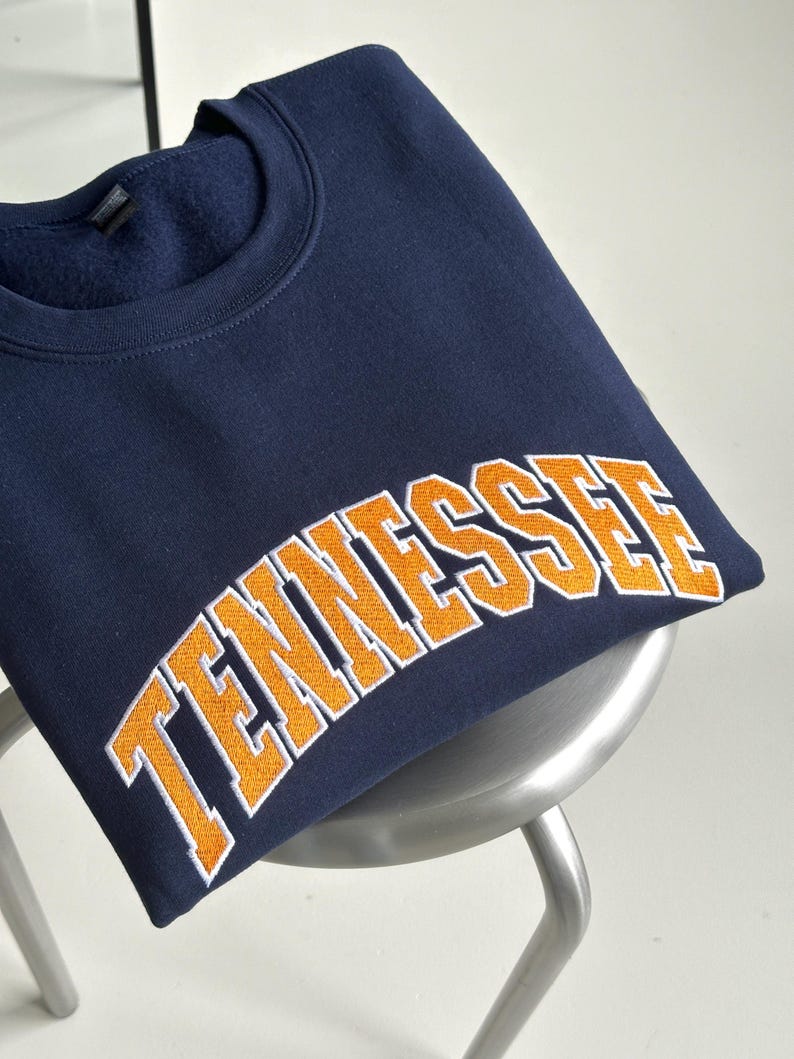 Custom College Sweatshirt, Personalized Varsity Crewneck, Embroidered ...