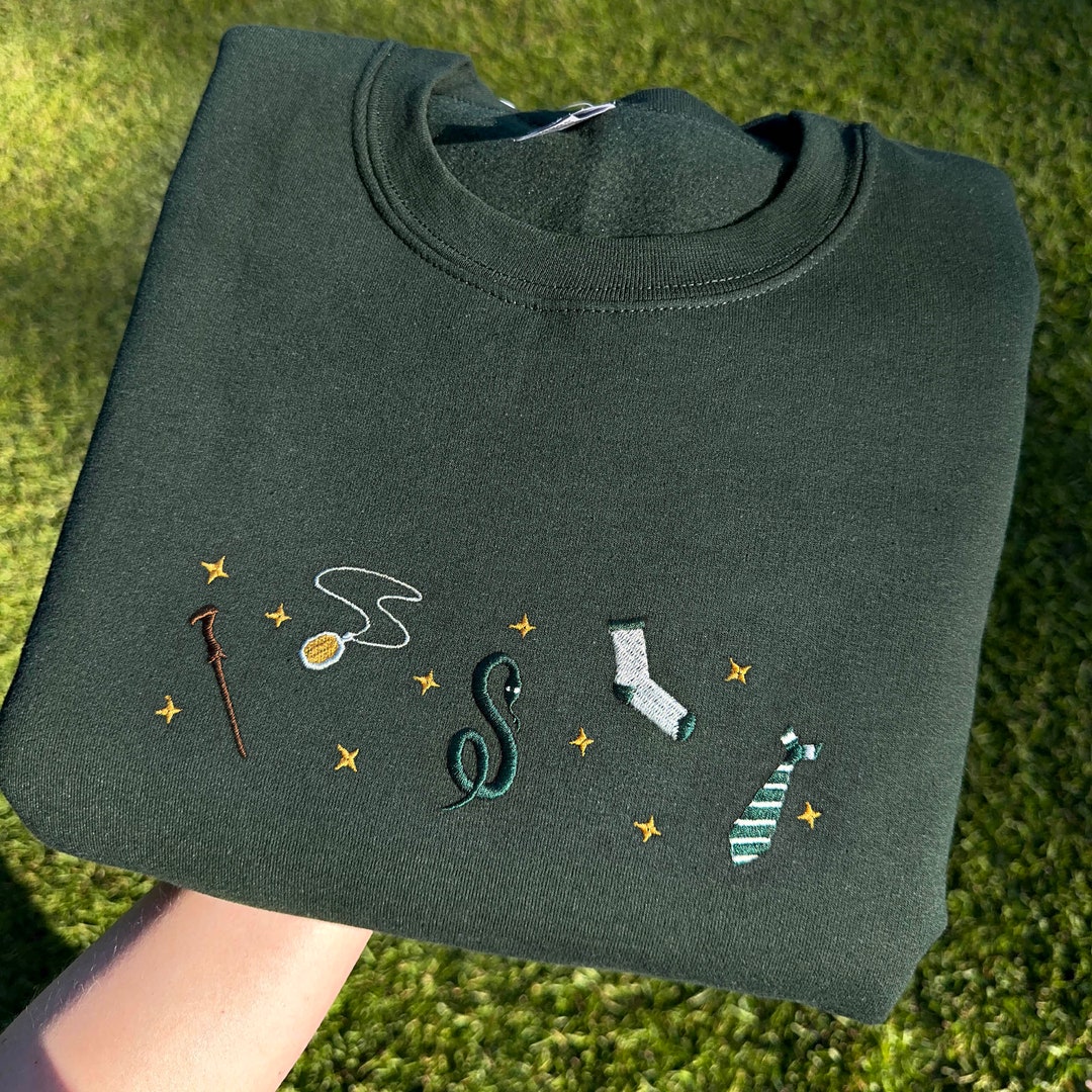 Fantasy Embroidered Sweatshirt, Wizard Sweatshirt, Book Sweatshirt ...