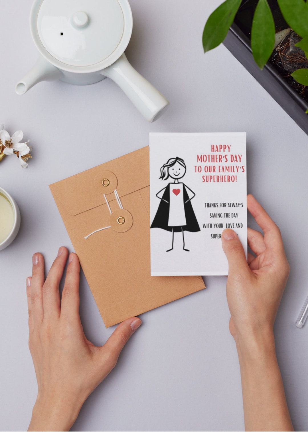 Happy Mother's Day Card, Happy Mother's Day, Mother Superhero, Sunday ...