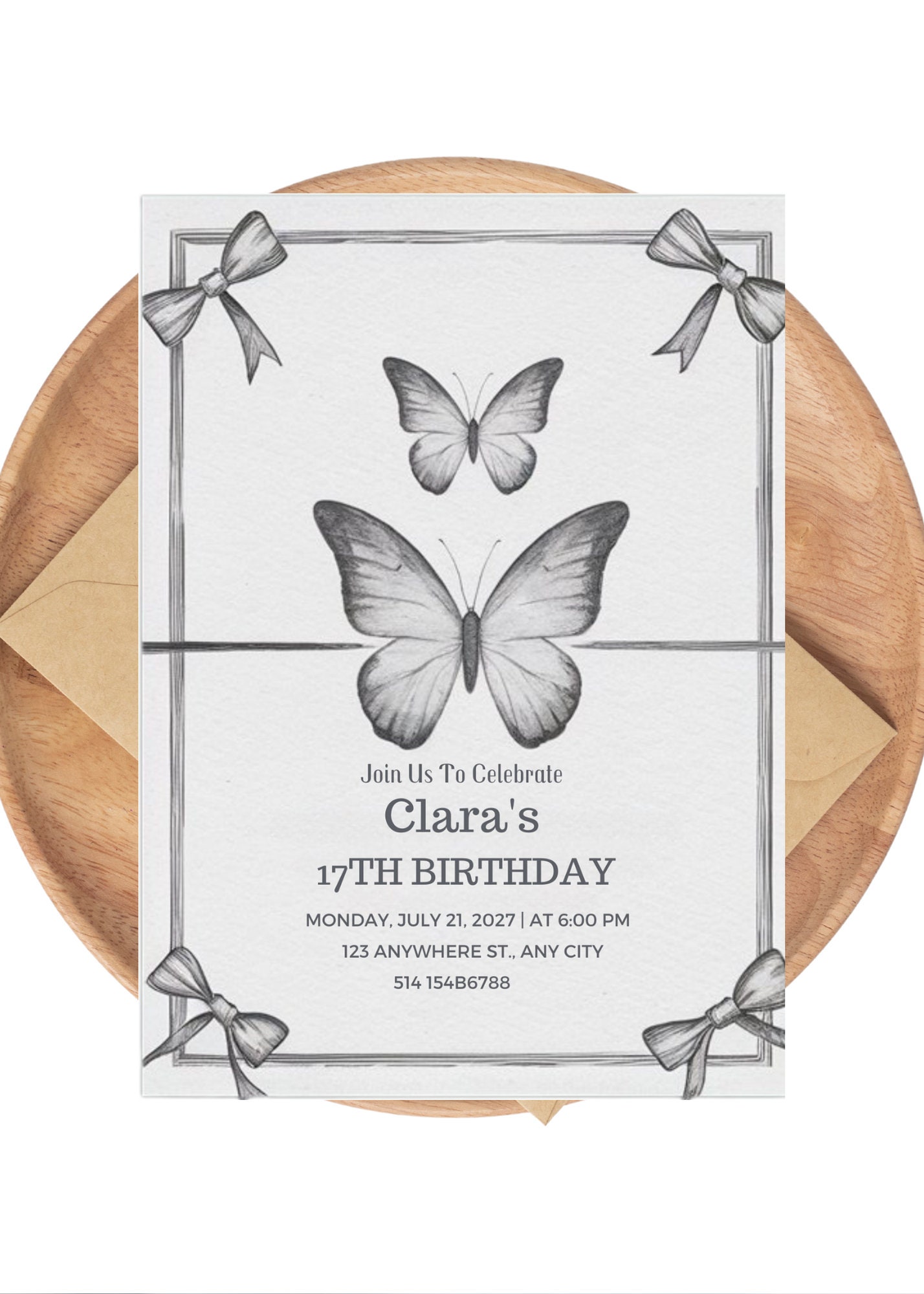 Pencil Art Birthday Invitation Party Invitation Printable Editable ...
