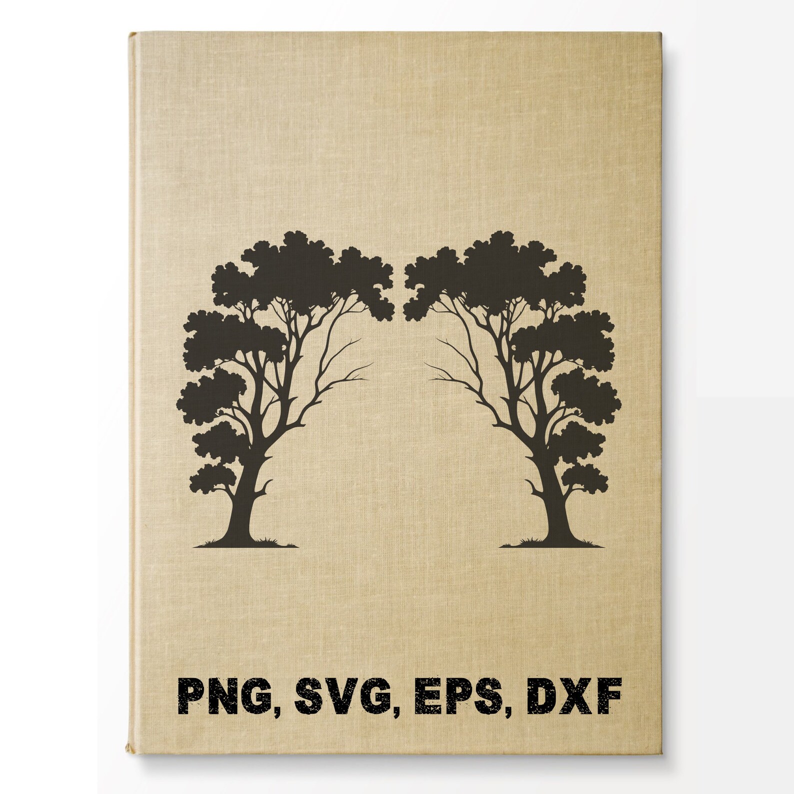 100 Tree Silhouette SVG PNG Bundle, Oak Tree Beech Species, Woodland ...