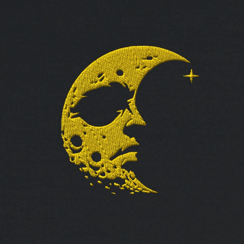 Golden Moon Face Logo: Celestial SVG PNG for Dark Backgrounds - Etsy