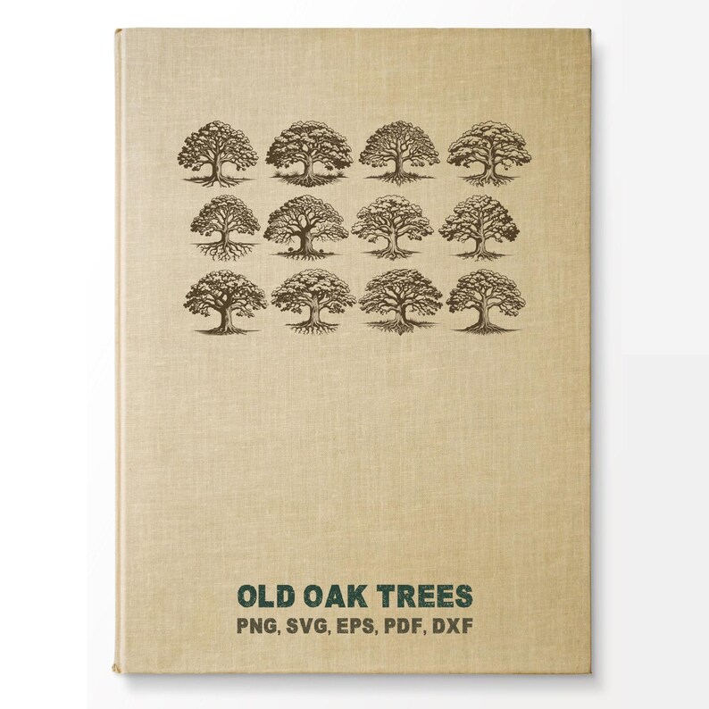 Old Oak Tree Roots SVG Bundle, 12 Outline Cut File Cricut, Nature Craft ...