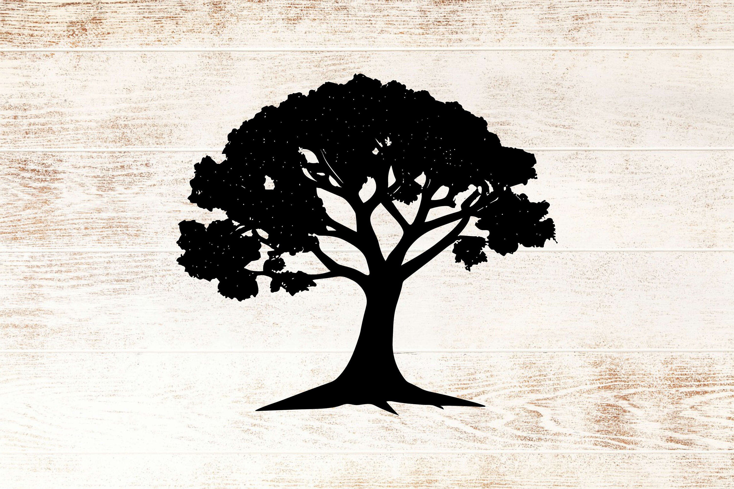 50 Tree Silhouette SVG Bundle, Woodland Forest Oak PNG, Cedar Beech ...