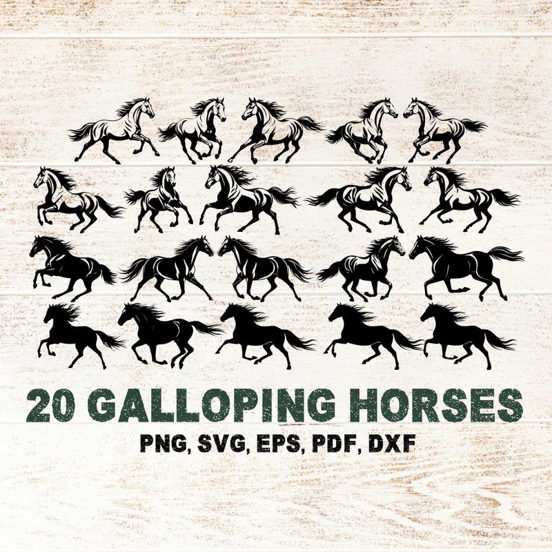 Horse Breeds Pngs - Etsy