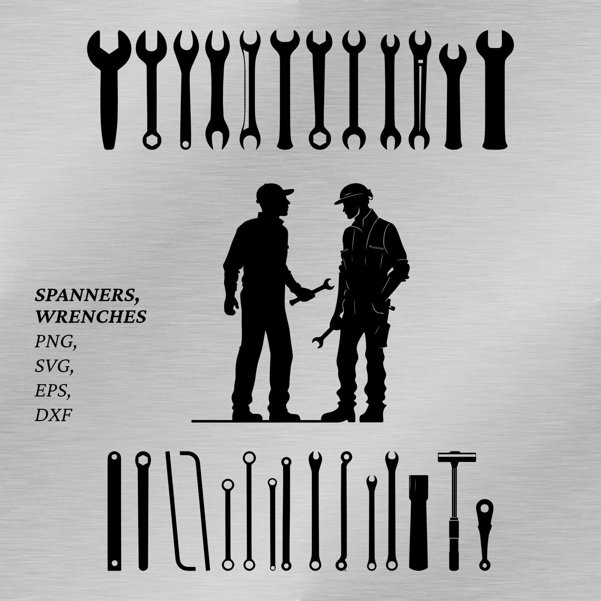 120 Mechanic Tool SVG PNG Bundle, Hammer Calliper Nail Screwdriver ...
