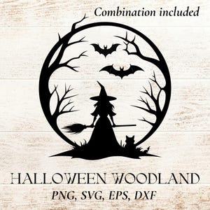 Halloween Magic SVG Bundle: Spooky Forest Friends Clipart (16 Files ...
