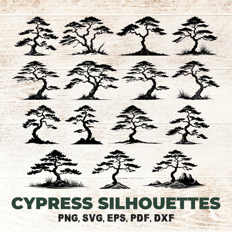 Japanese Cypress Tree Art - Etsy