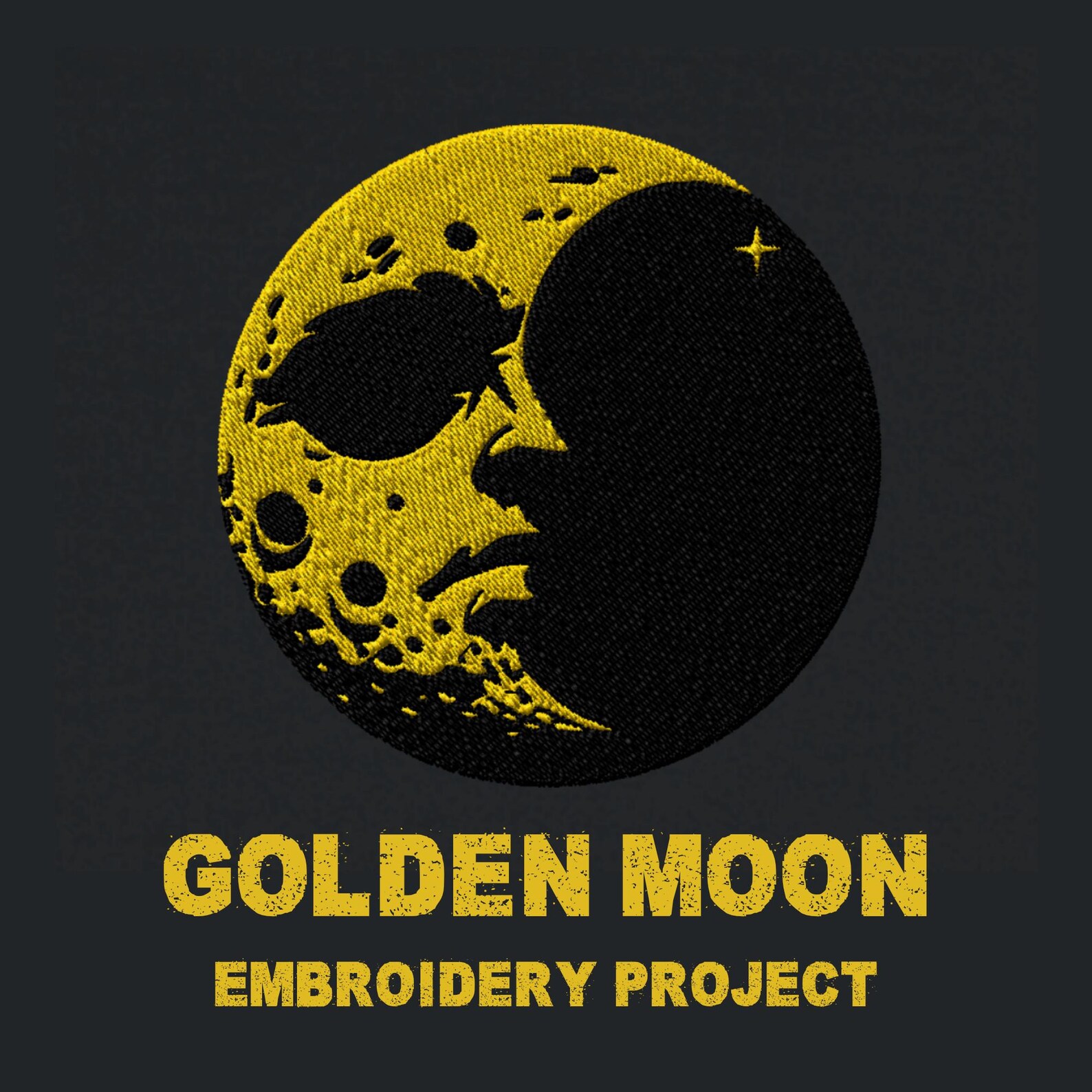Golden Moon Face Logo: Celestial SVG PNG for Dark Backgrounds - Etsy