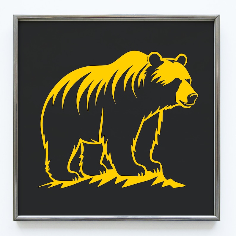 Golden Bear Logo Design, Bold Mascot for Strong Branding, Symbol ...