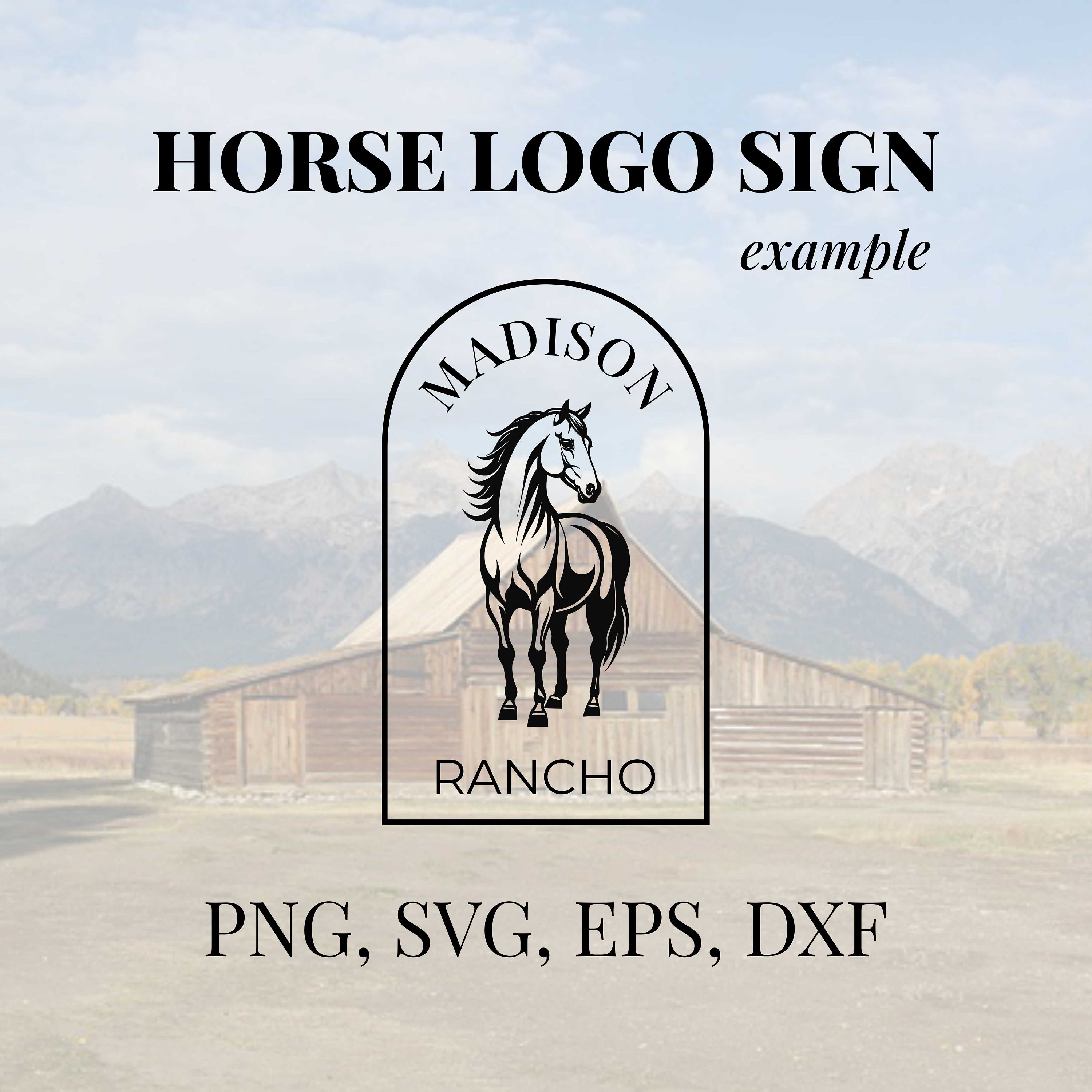 Horse Logo Sign in Frame, Custom Signature for Farmers, Horse Owner ...