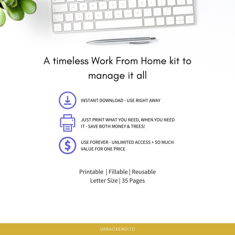 Remote Work Planner Business Manage Task List Work From Home Office ...