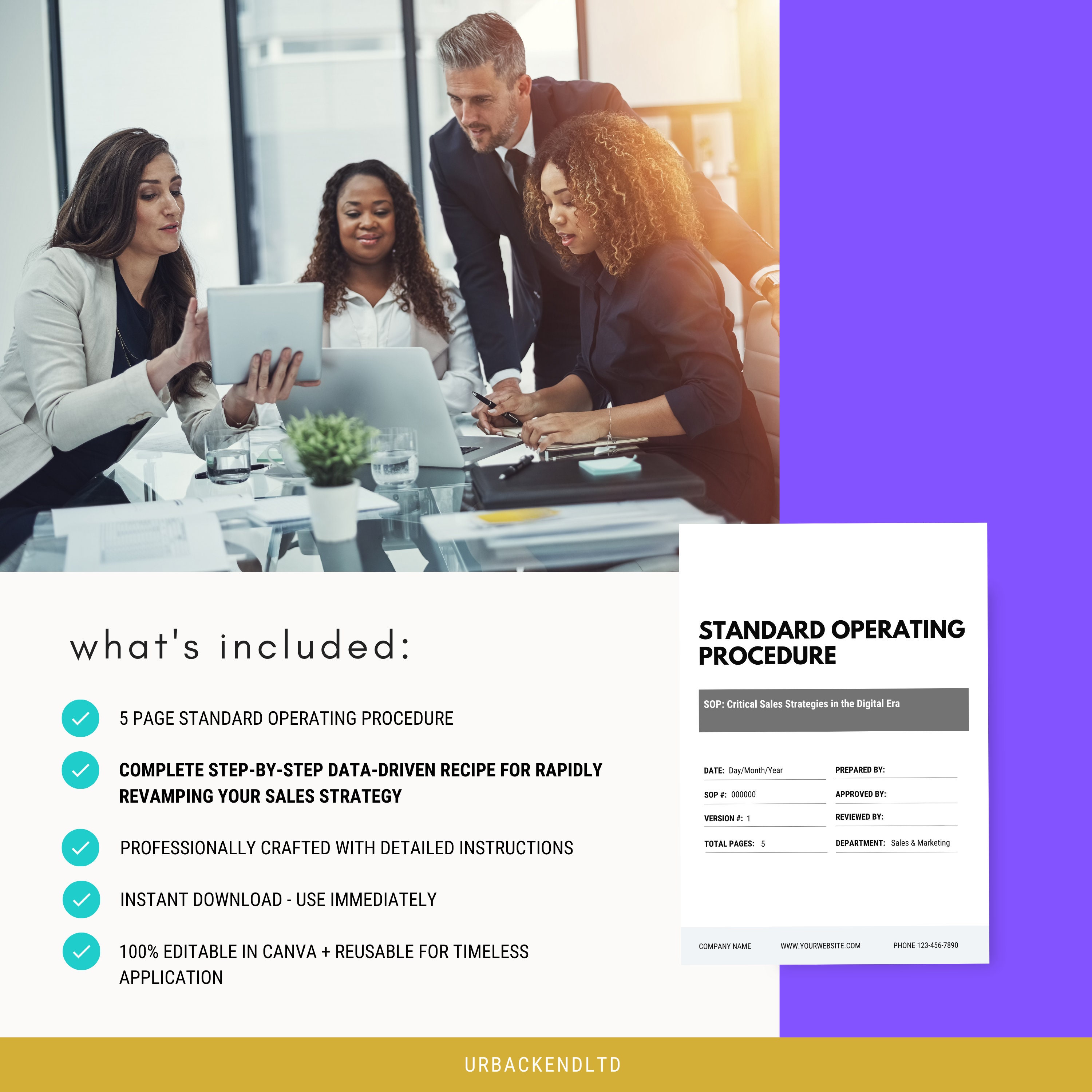 Critical Sales Strategy | Standard Operating Procedure | SOP Template ...