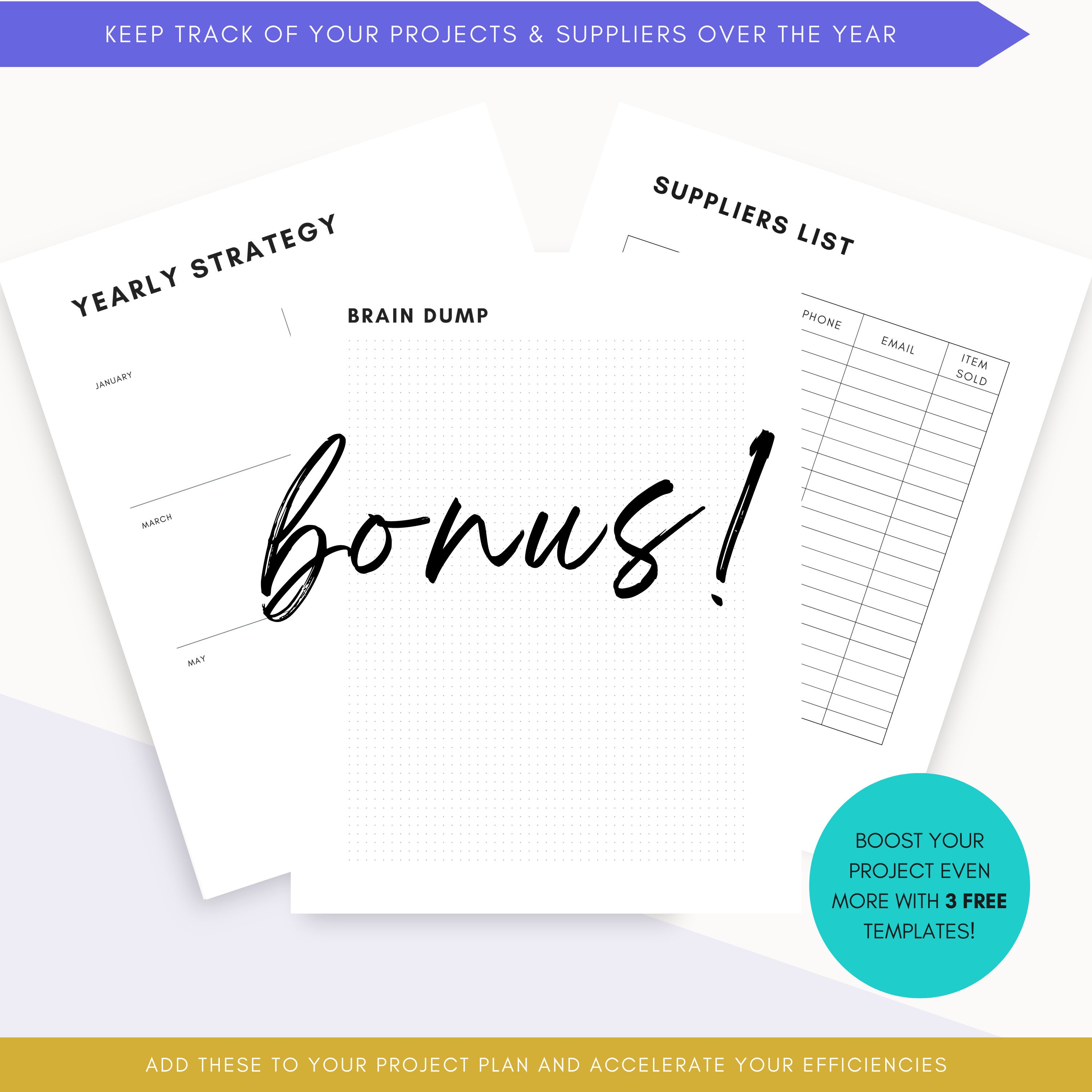 Minimalist Project Planner Template: Remote Work Project Tracker ...
