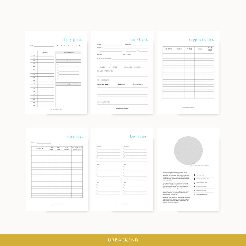 Startup Business Guide/planner Printable Template, Small Business Guide ...