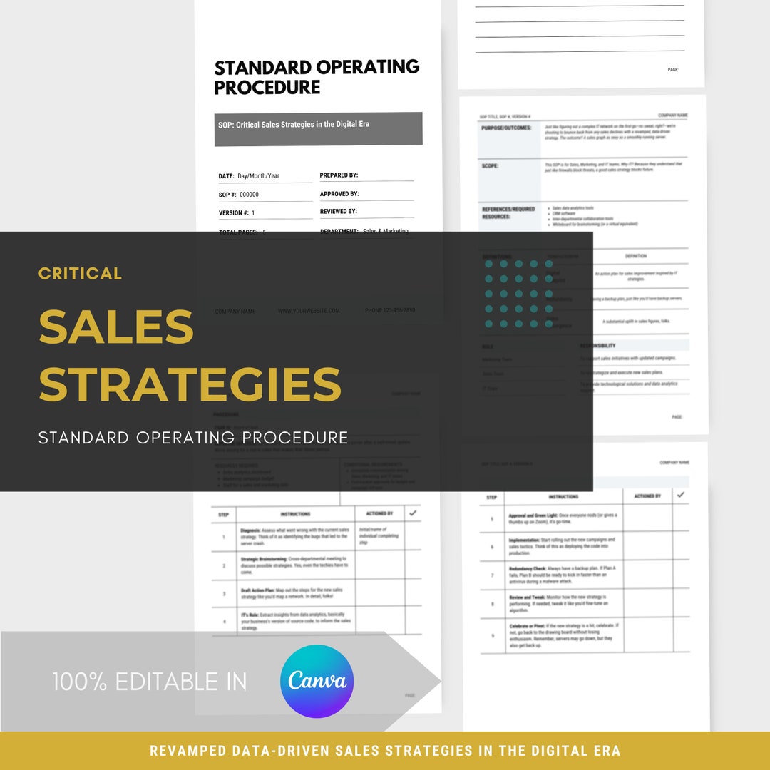2025 Critical Sales Strategy | Standard Operating Procedure | SOP ...