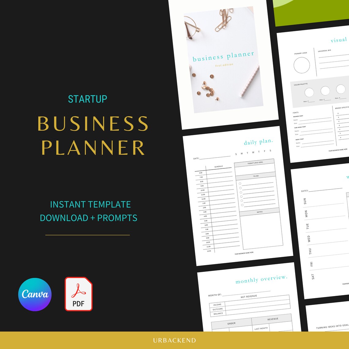 Startup Business Guide/planner Printable Template, Small Business Guide ...