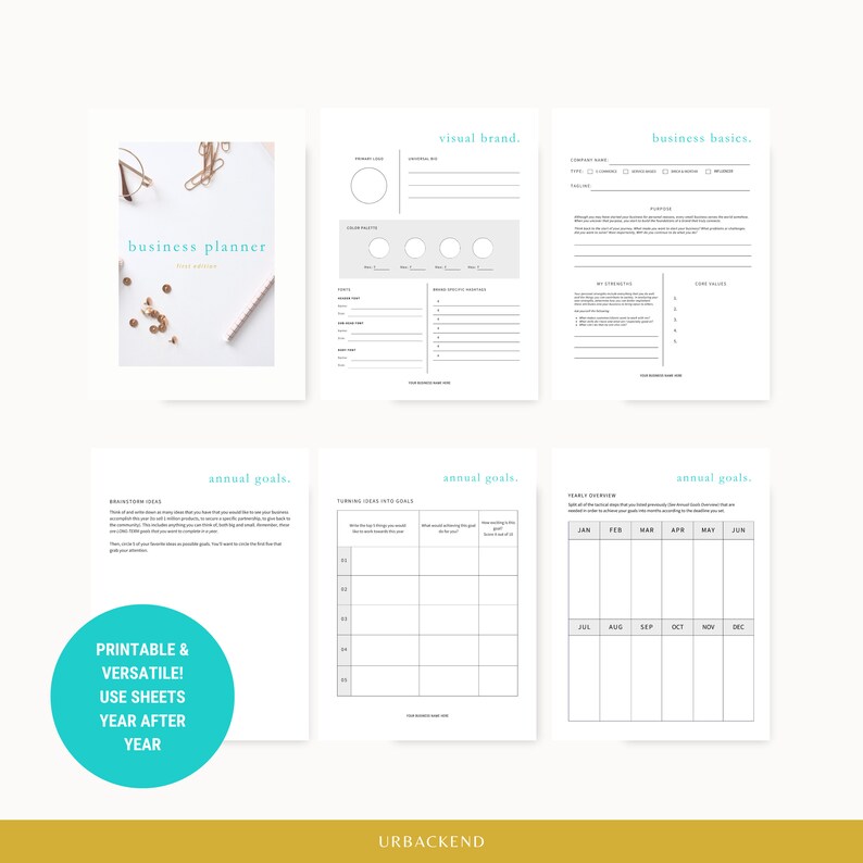 Startup Business Guide/planner Printable Template, Small Business Guide ...
