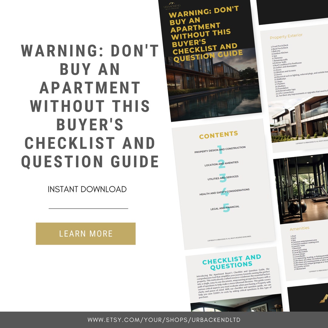 2024 Don’t Buy an Apartment Without This Buyers Checklist and Question ...