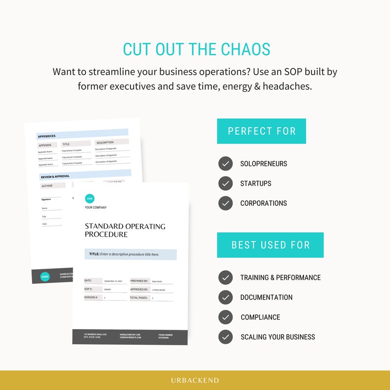 2025 SOP Template: Editable Standard Operating Procedure With Prompts ...