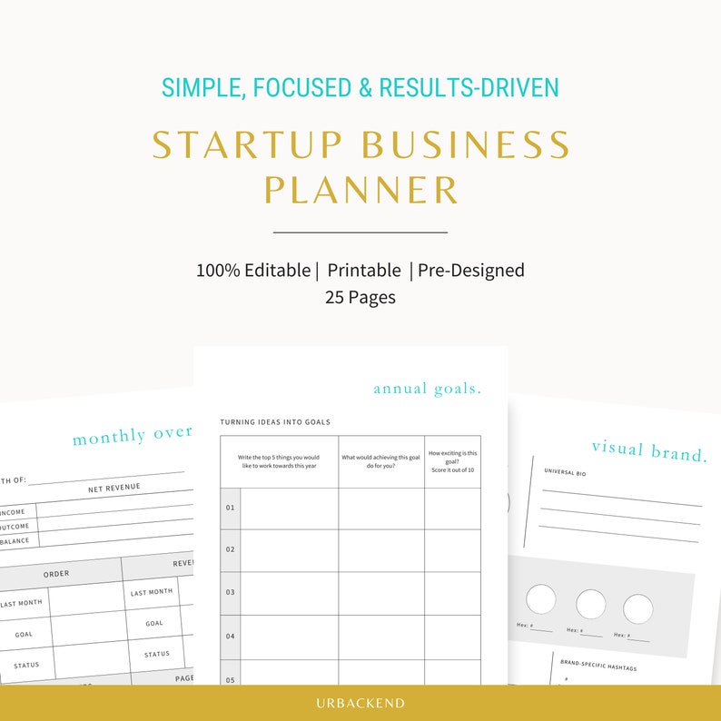 Startup Business Guide/planner Printable Template, Small Business Guide ...