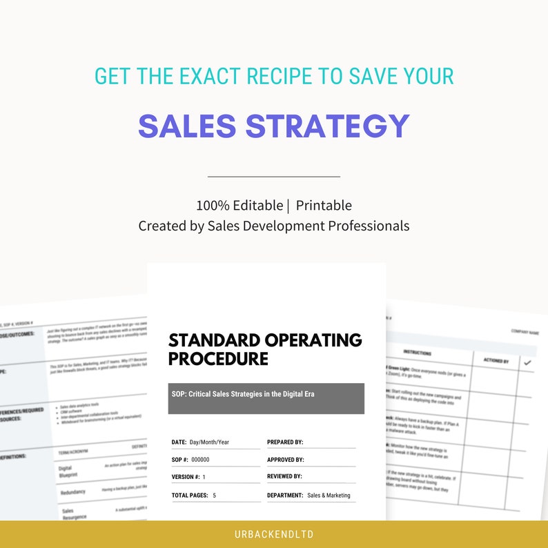 Critical Sales Strategy | Standard Operating Procedure | SOP Template ...