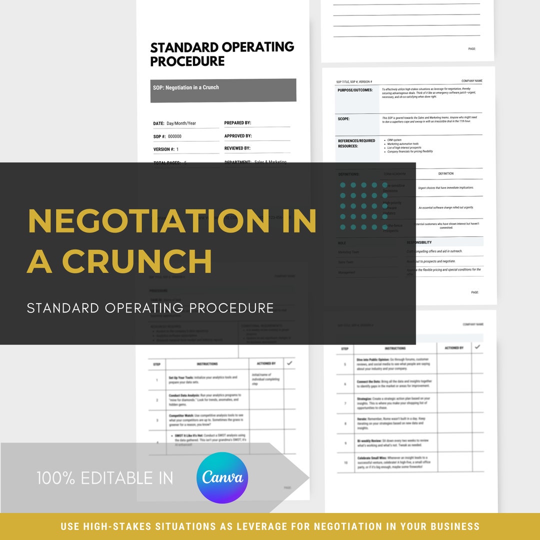 Salary Negotiation, Conflict, Deals, Contracts | Standard Operating ...