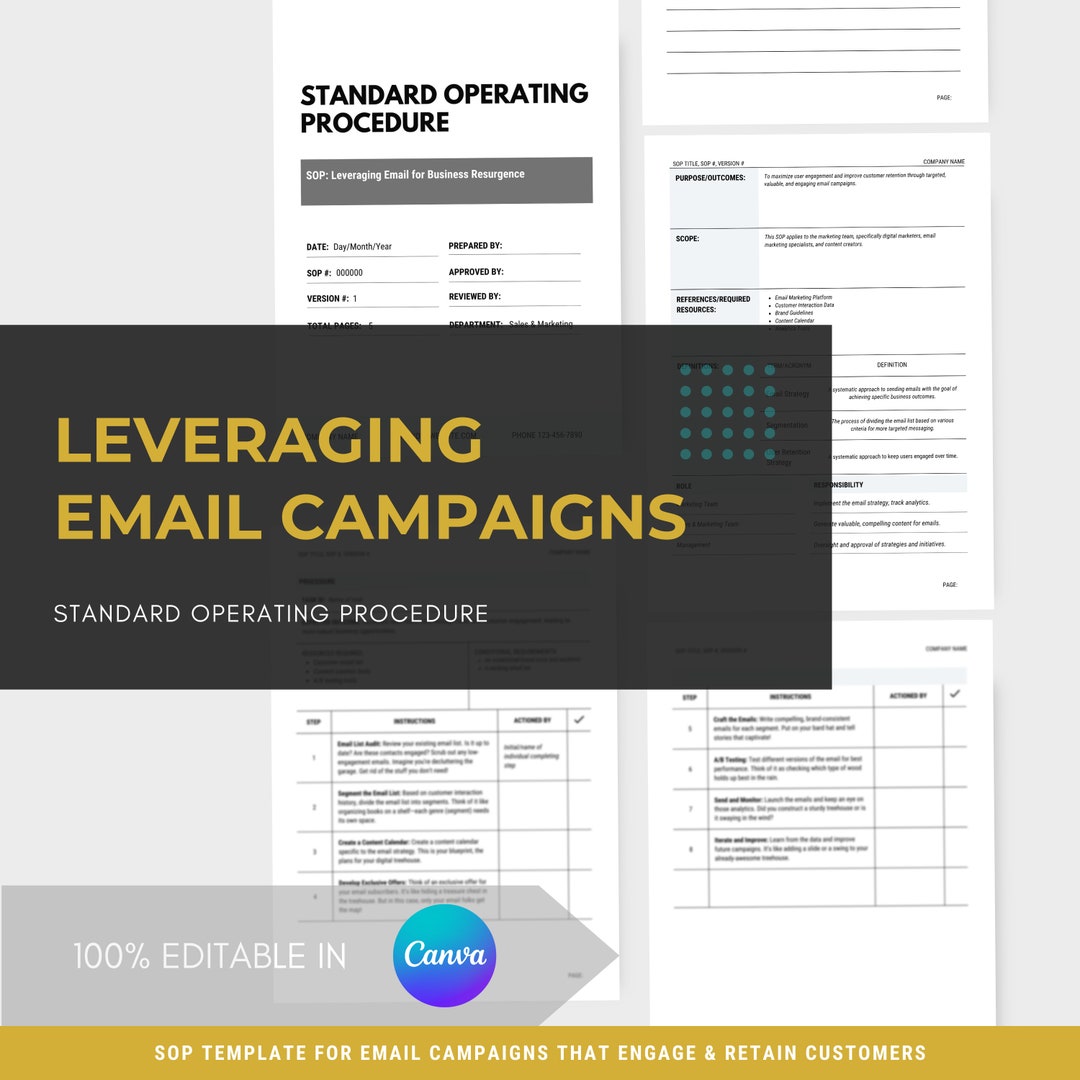 2025 Email Campaign Strategy |standard Operating Procedure | SOP ...