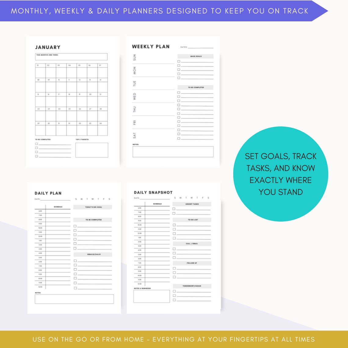 Remote Work Planner Business Manage Task List Work From Home Office ...