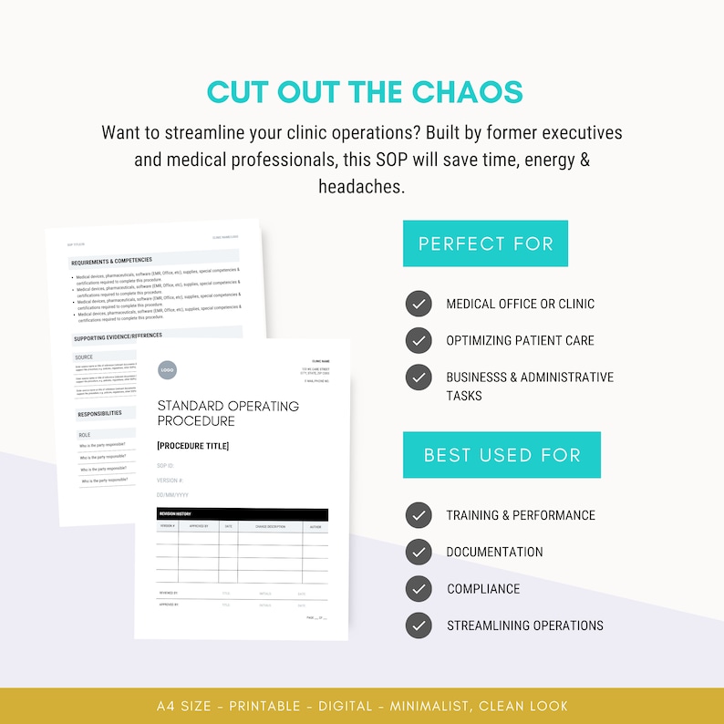 2025 Medical Office Standard Operating Procedure Template | SOP ...
