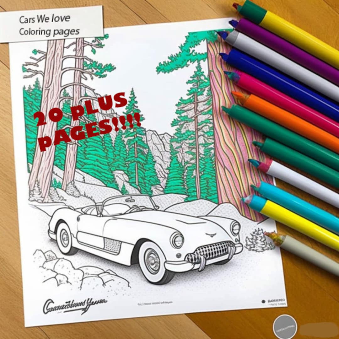 Cars We Love Coloring Pages - Etsy