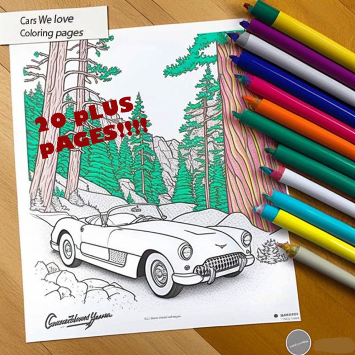 Cars We Love Coloring Pages - Etsy