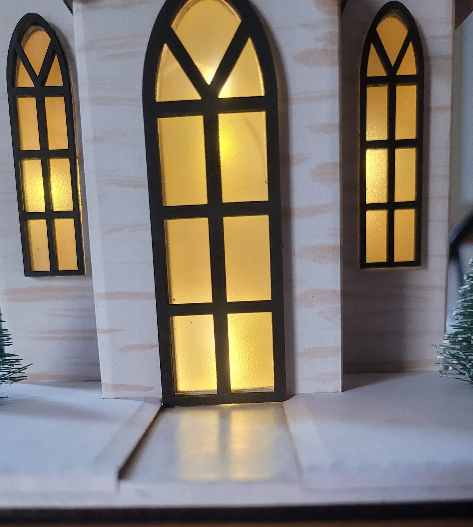 Beautiful Cardboard Church Building Cut With a Laser - Etsy