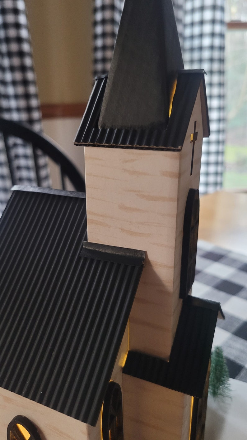 Laser Cut Cardboard Church Building (digital Download) - Etsy