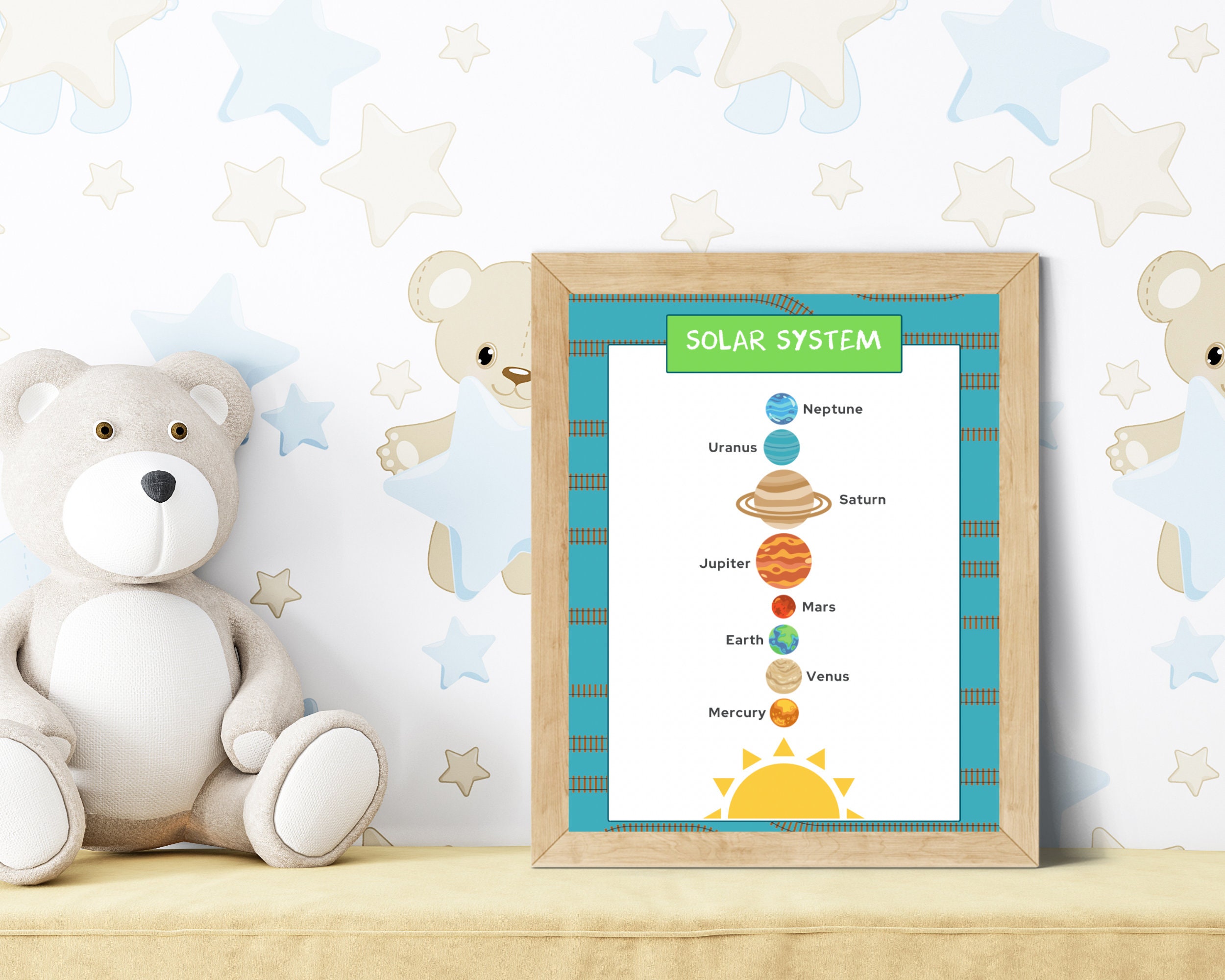Educational Wall Art Set of 12 Posters for Early Learning - Etsy