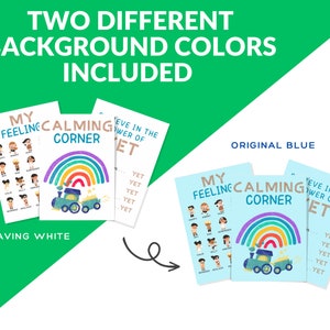 Calm Down Corner Toolkit Bundle for Kids | Railway Themed Time in Cool Down Printable for ...