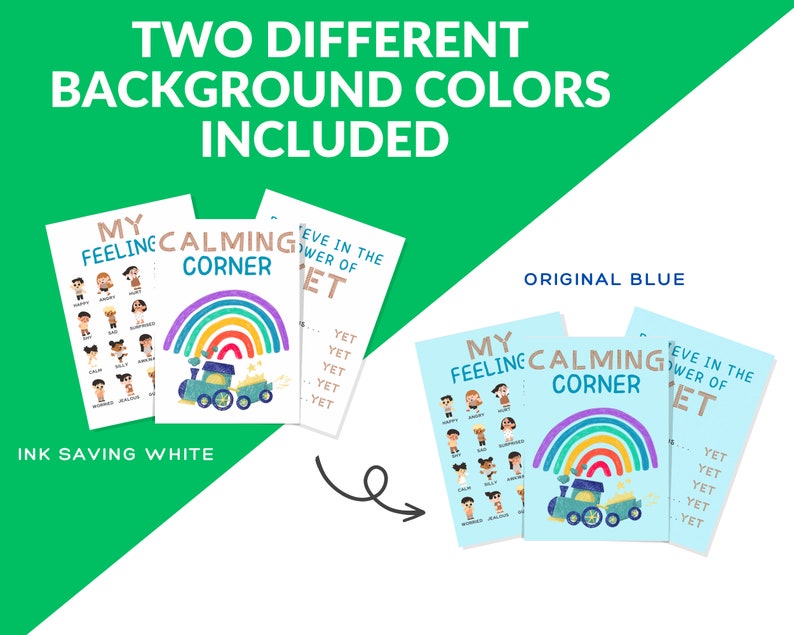 Calm Down Corner Toolkit Bundle for Kids | Railway Themed Time in Cool ...