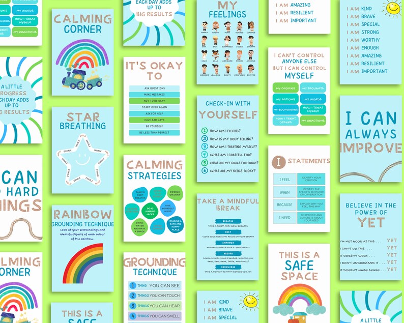 Calm Down Corner Toolkit Bundle for Kids | Railway Themed Time in Cool ...