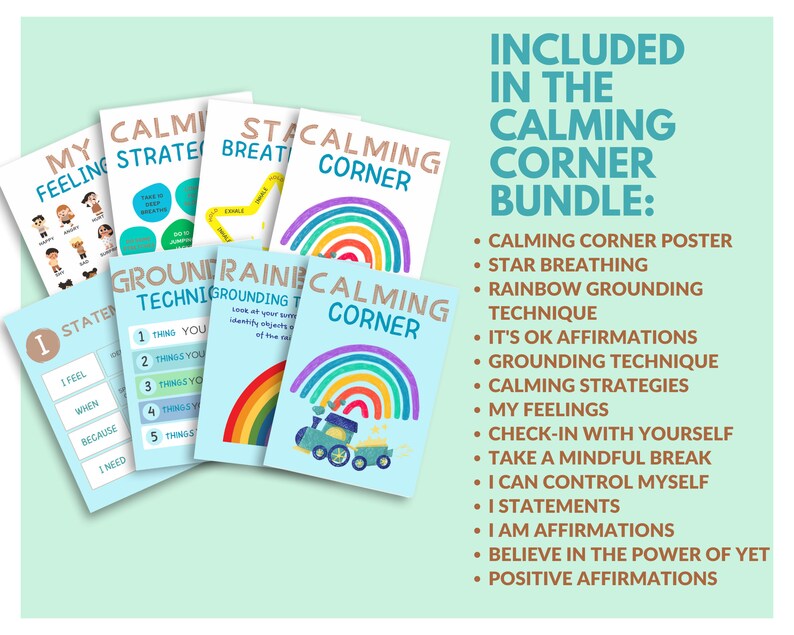 Calm Down Corner Toolkit Bundle for Kids | Railway Themed Time in Cool ...