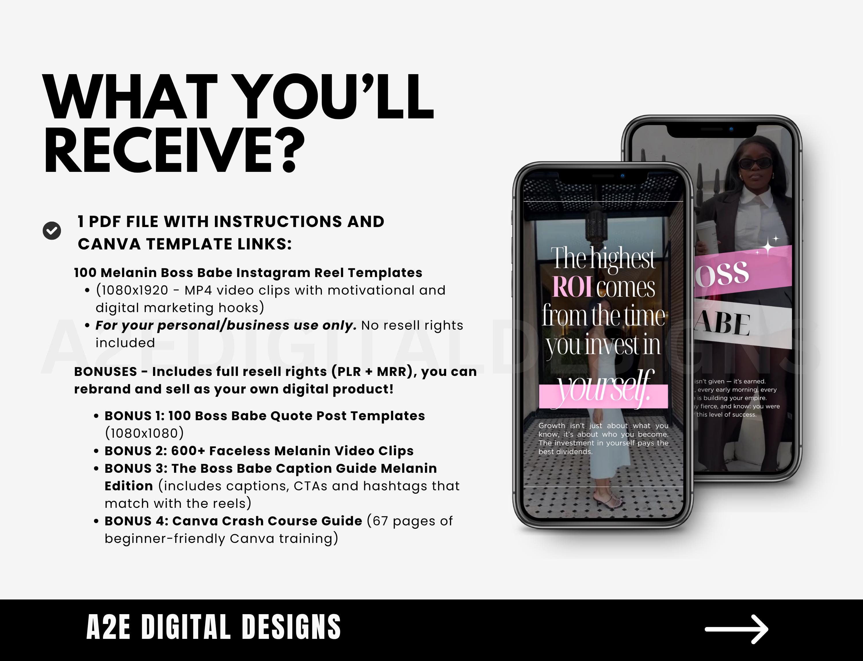 100 Melanin Boss Babe Instagram Reels | Hooks, Captions, Ctas ...