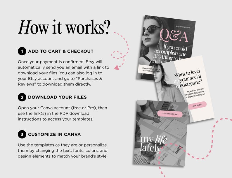 Female Entrepreneur Instagram Templates: Business Coach Social Media ...