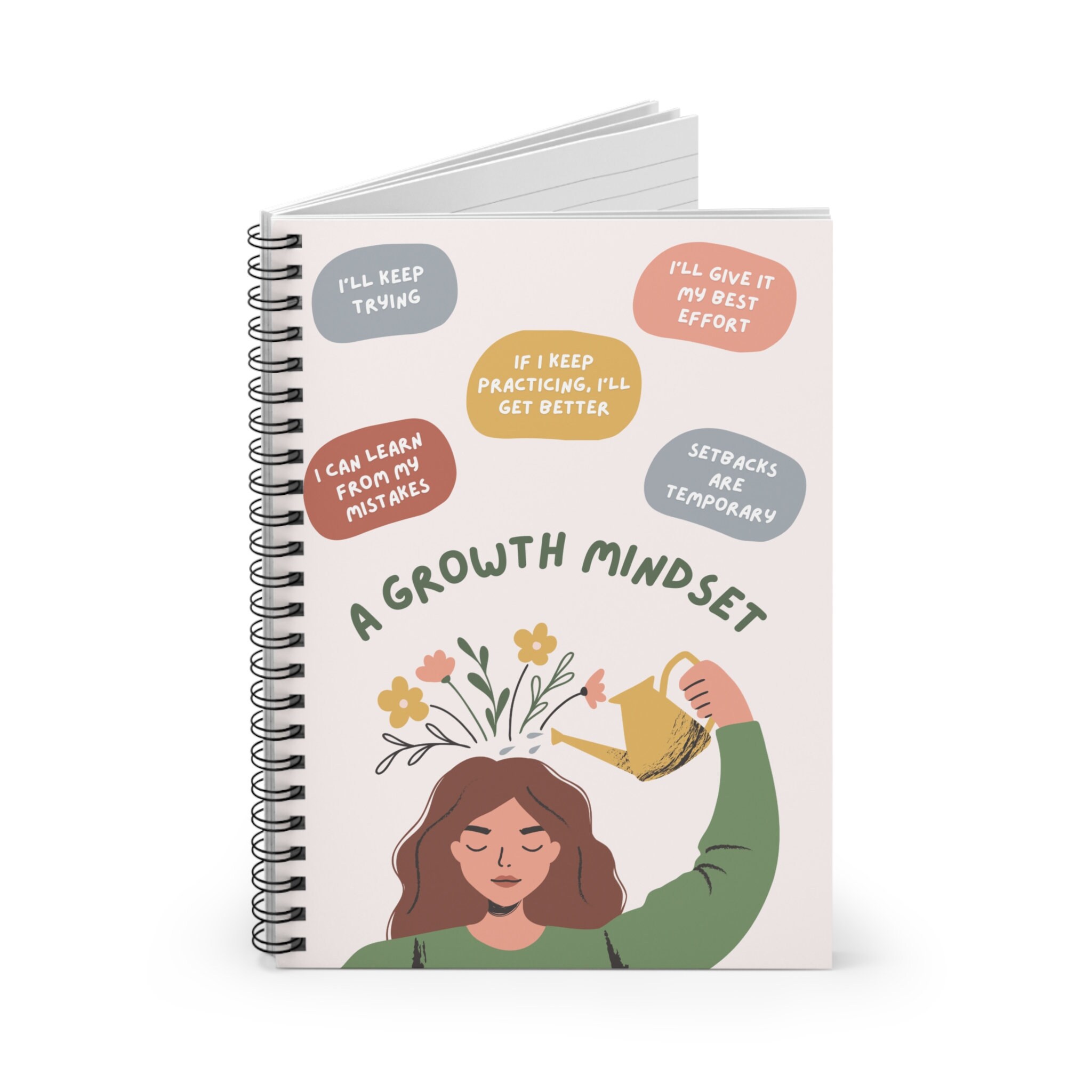 Motivational Spiral Notebook Ruled Pages for Journaling & Note-taking ...