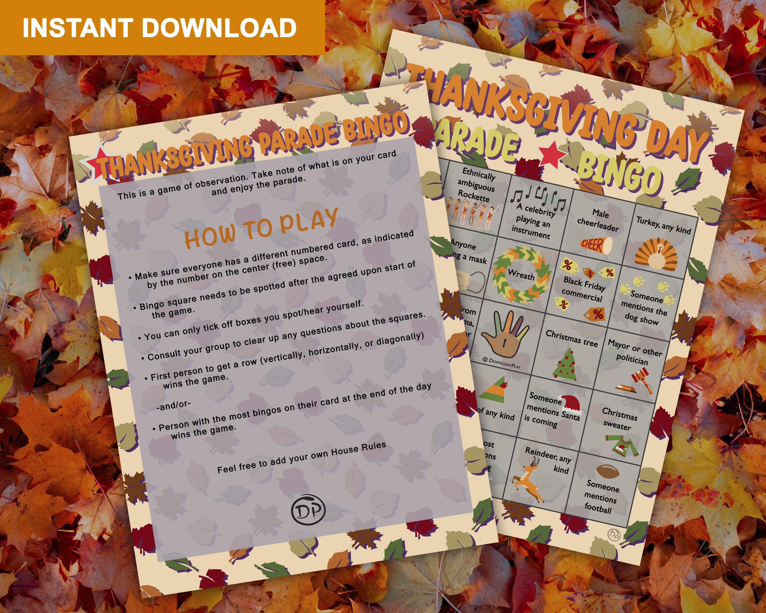 Macy’s Thanksgiving Day Parade Bingo - Observation Activity - Set of 24 ...